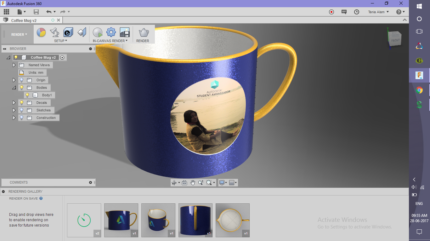Creating a Coffee Mug Using Fusion 360: One of the Simplest Things to ...