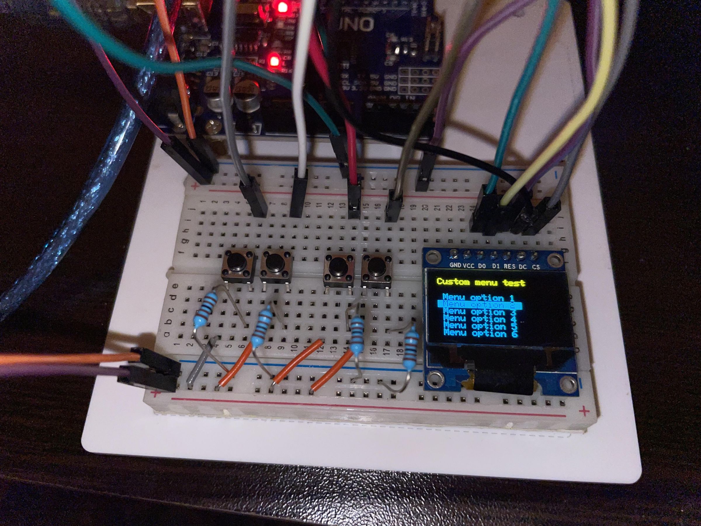 Custom Menu Options Using Adafruit SSD1306 SPI Display and Arduino : 5 ...