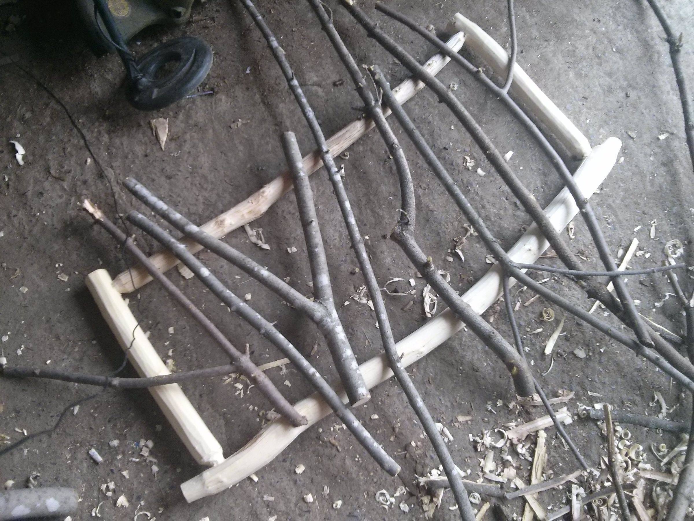 Decorative Garden Bench Made From Fallen Tree Limbs : 9 Steps ...