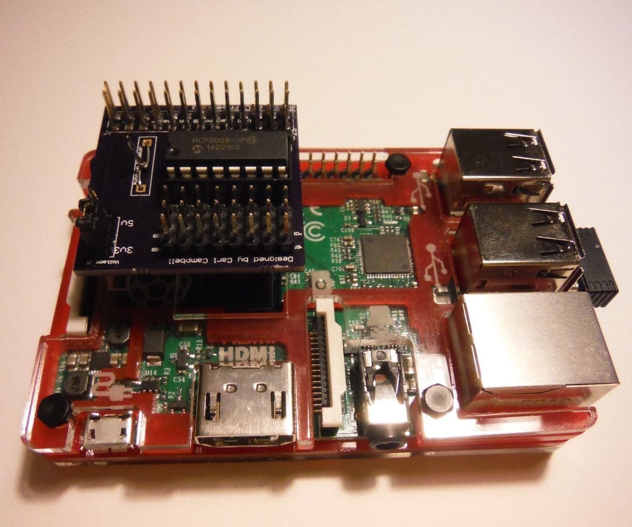 MCP3008 Raspberry Pi Breakout Hat - Instructables