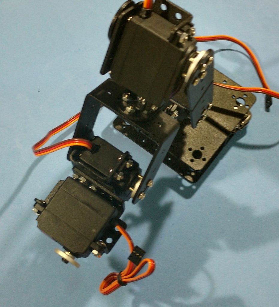 Nunchuk Controlled Robotic Arm With Arduino 14 Steps With Pictures Instructables