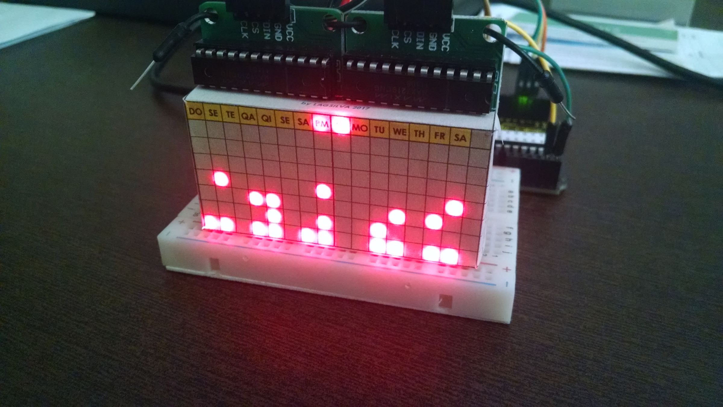 Digital and Binary Clock With Two LED Matrix and RTC (with Pictures ...