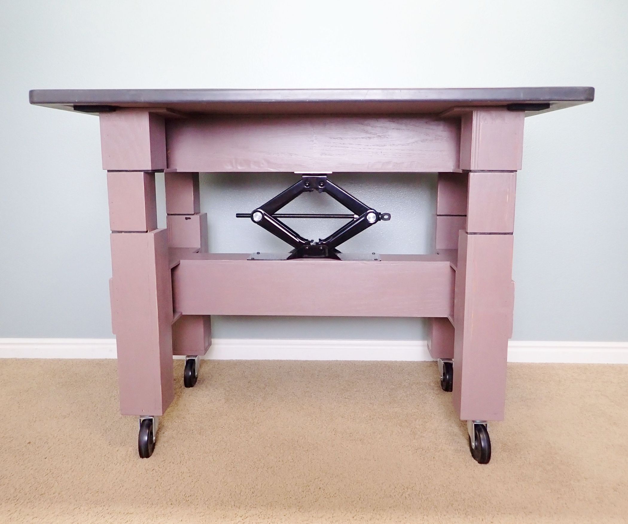 Make an Adjustable-Height Table With a Car Jack : 16 Steps (with ...