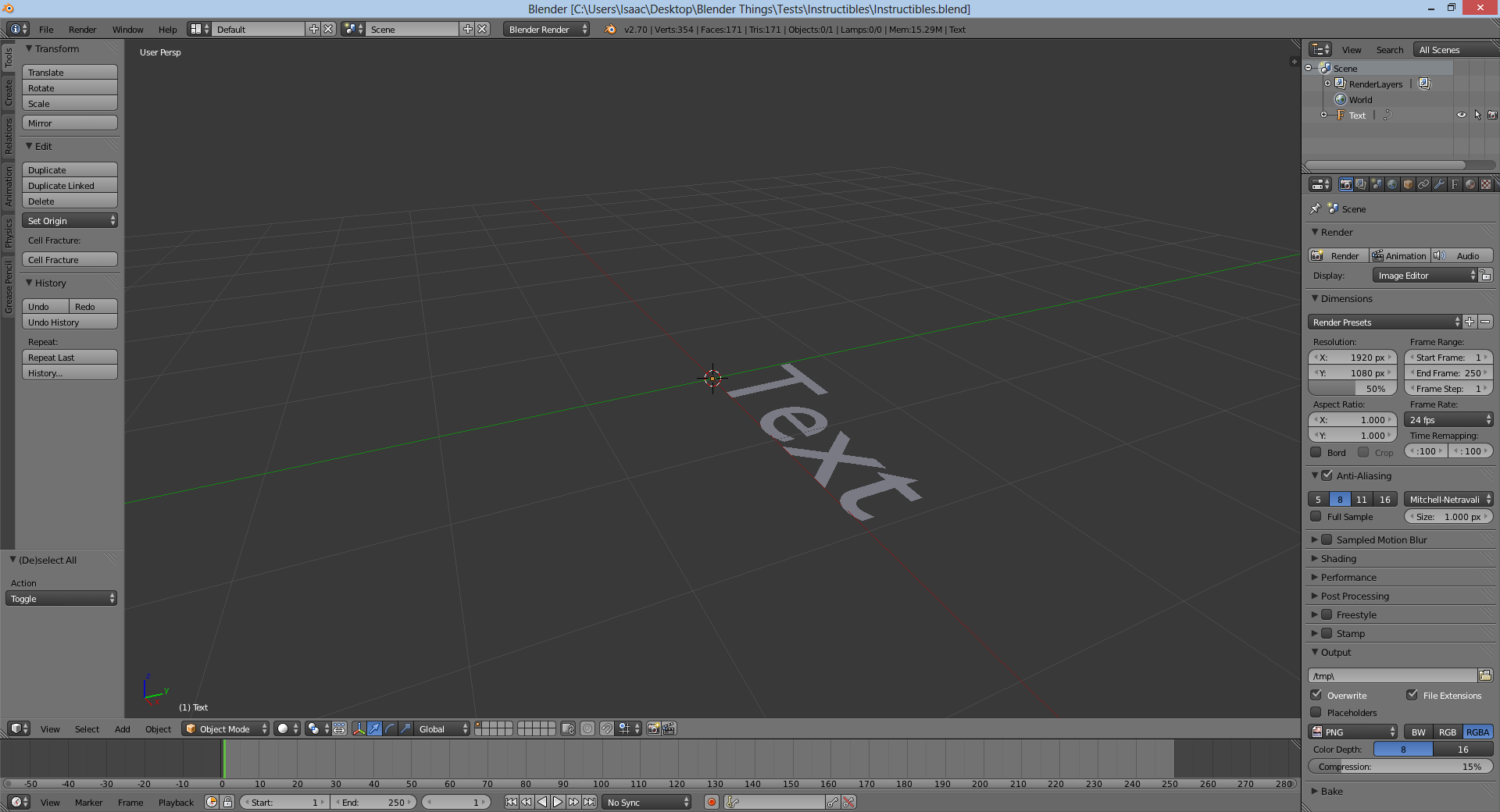 How to Use Text in Blender : 8 Steps - Instructables