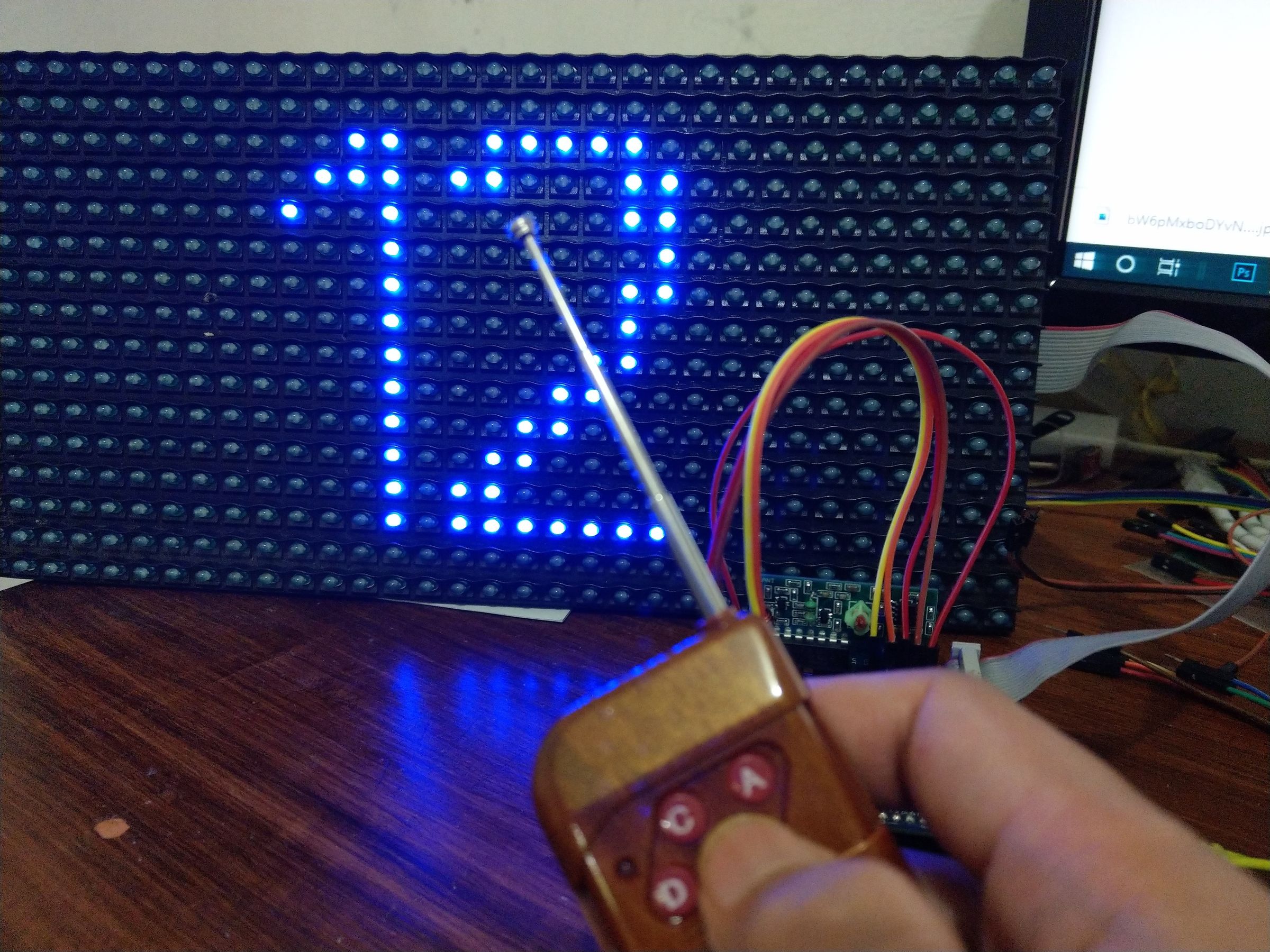 Arduino Wireless RF Remote Counter With Dot Matrix Display : 4 Steps ...