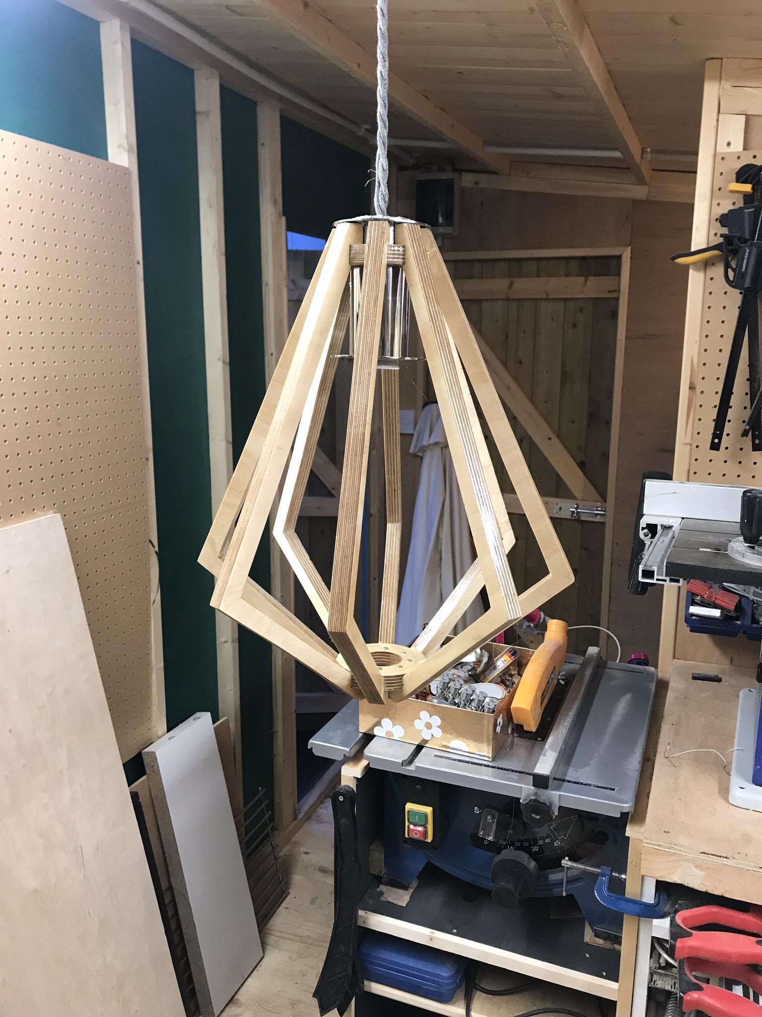 Geometric Plywood Pendant Light : 5 Steps (with Pictures) - Instructables