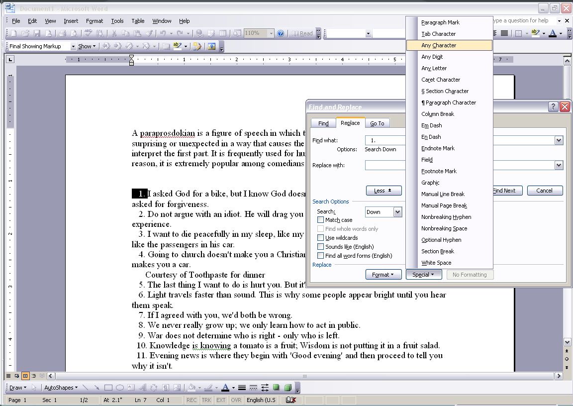 Quick Formatting With Notepad and Word : 8 Steps - Instructables