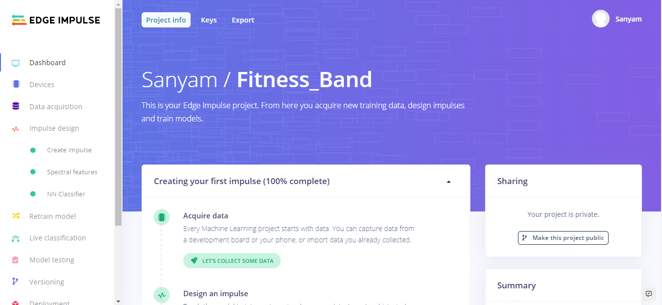 ARDUINO NANO BLE SENSE - TinyML FITNESS BAND USING EDGE IMPULSE : 9 Steps - Instructables