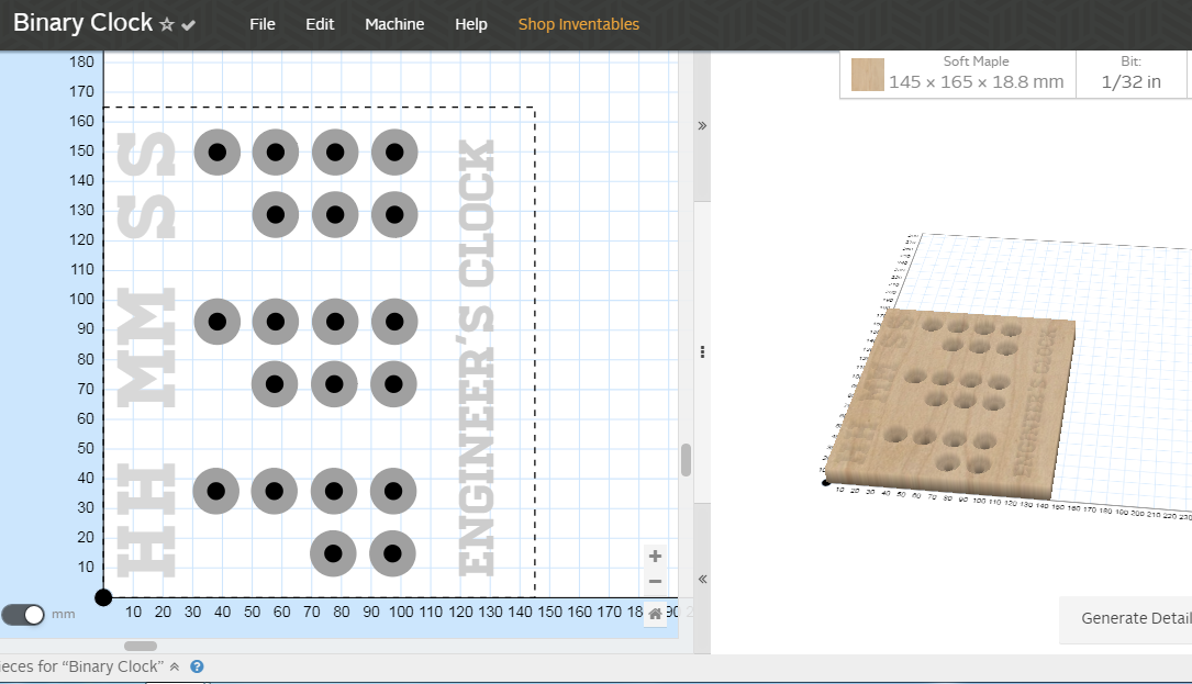 Binary Desk Clock | Trybotics