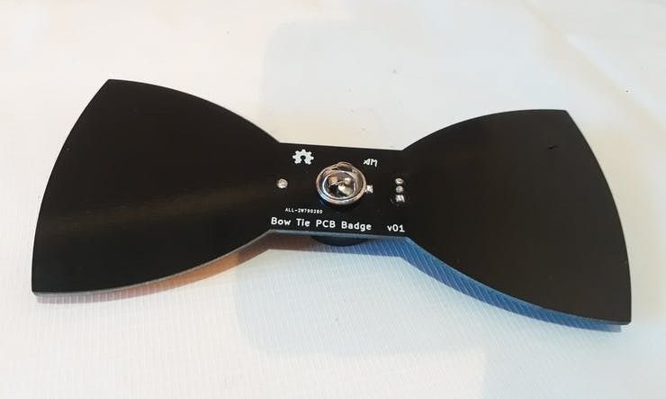 Bow Tie PCB Badge | Trybotics