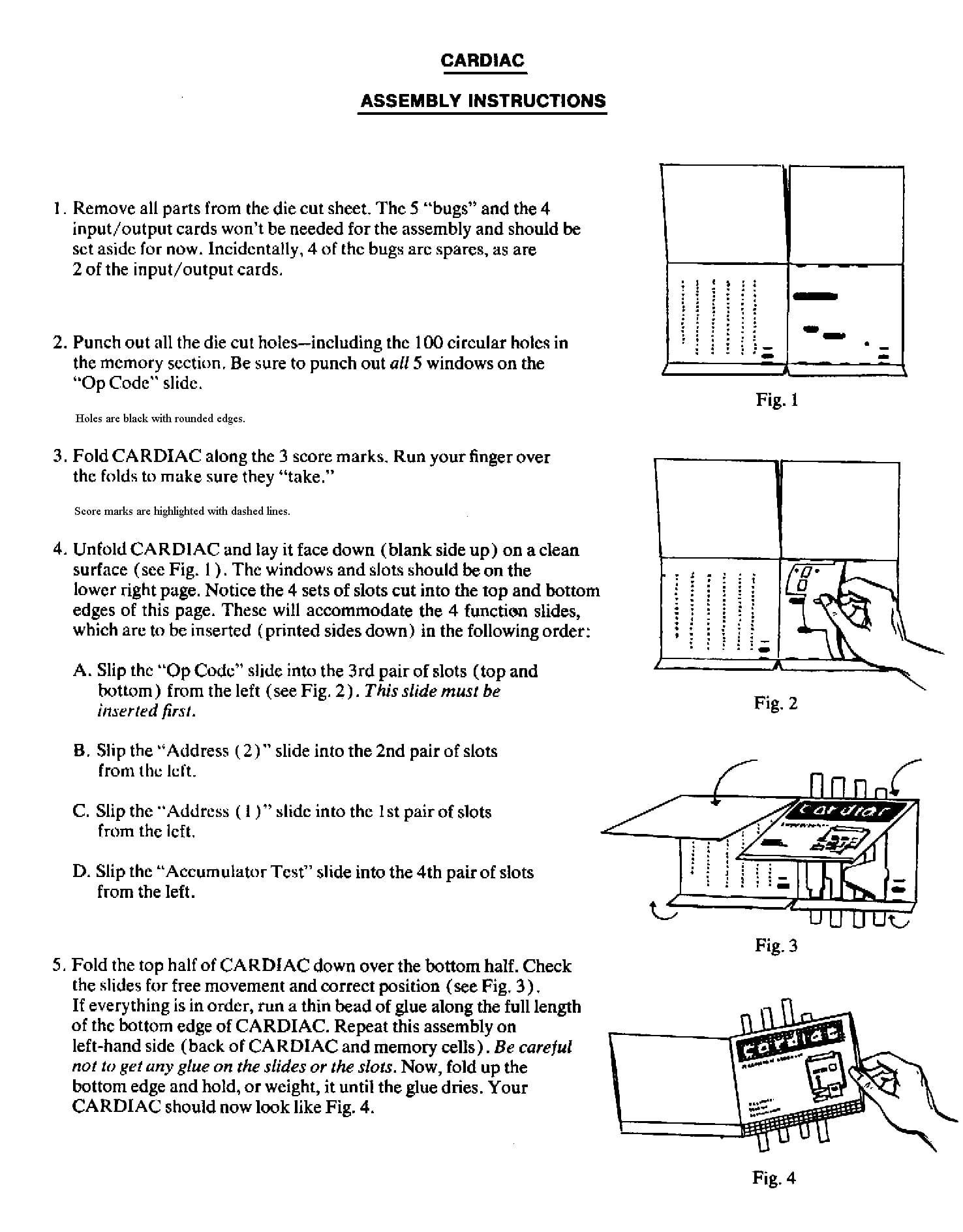 CARDIAC (CARDboard Illustrative Aid to Computation) Replica : 4 Steps ...