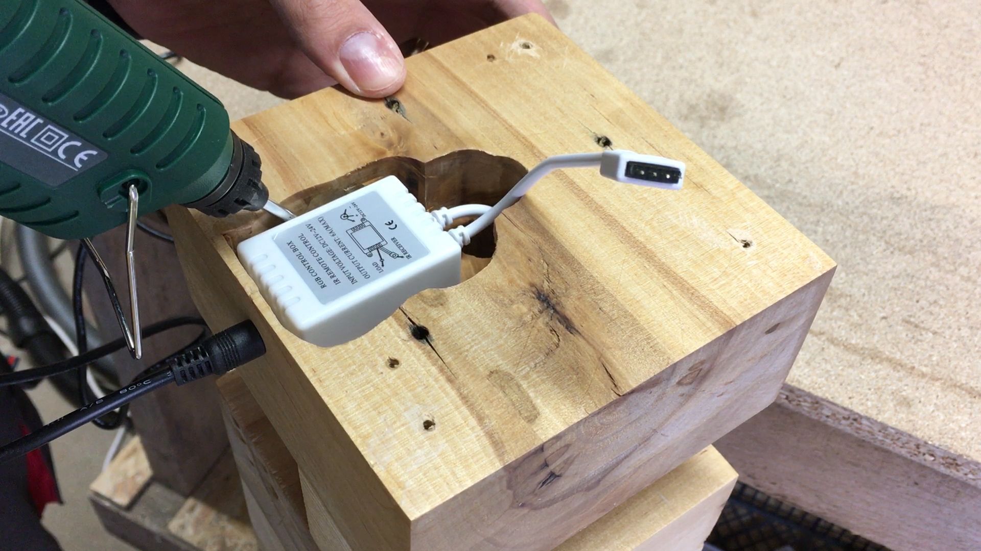 Colored LED Lamp From Pallet Wood Blocks : 10 Steps (with Pictures ...