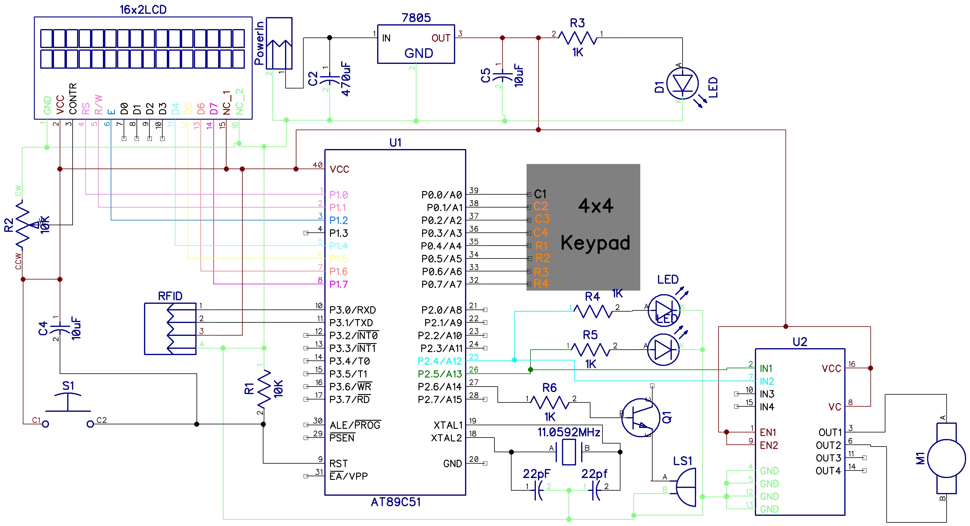 RFID Based Home Security System Using 8051 : 6 Steps (with Pictures ...