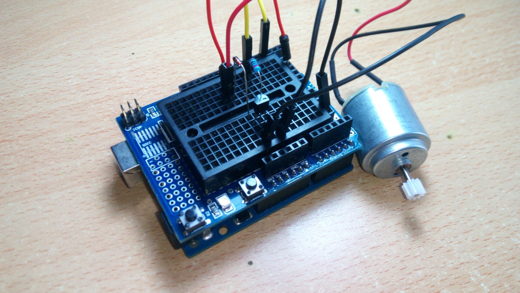How To Drive A Dc Motor With Transistor Arduino Tutorial 4 Steps