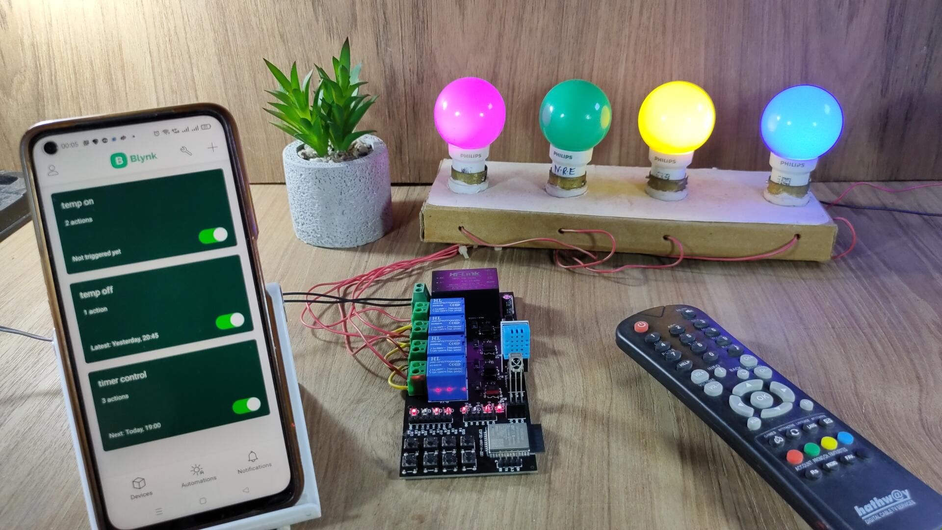 IoT Project Using ESP32 Blynk Google Assistant With Timer & Sensor : 19 ...