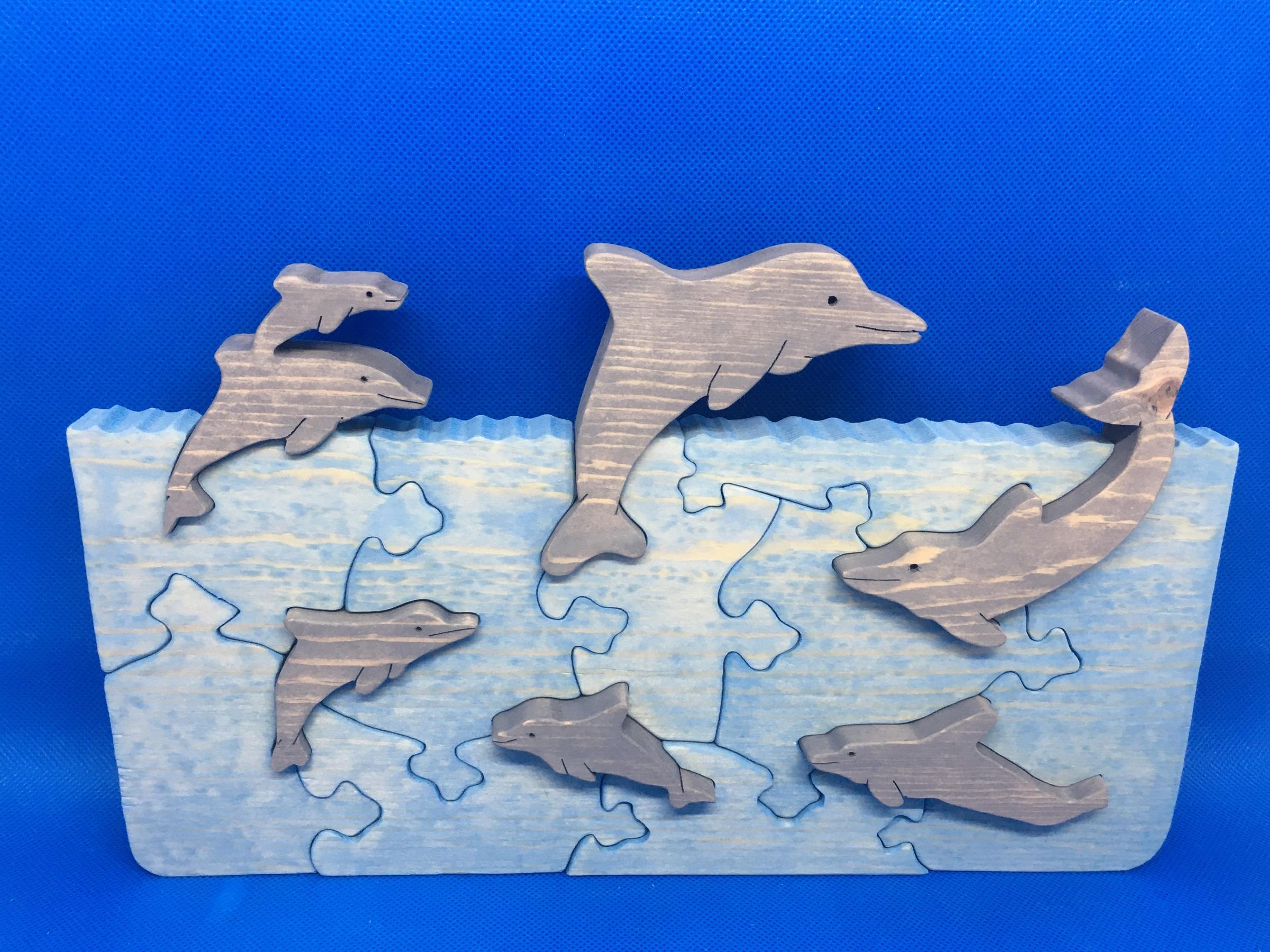Playful Dolphin Pod Scroll Saw Puzzle : 5 Steps (with Pictures ...