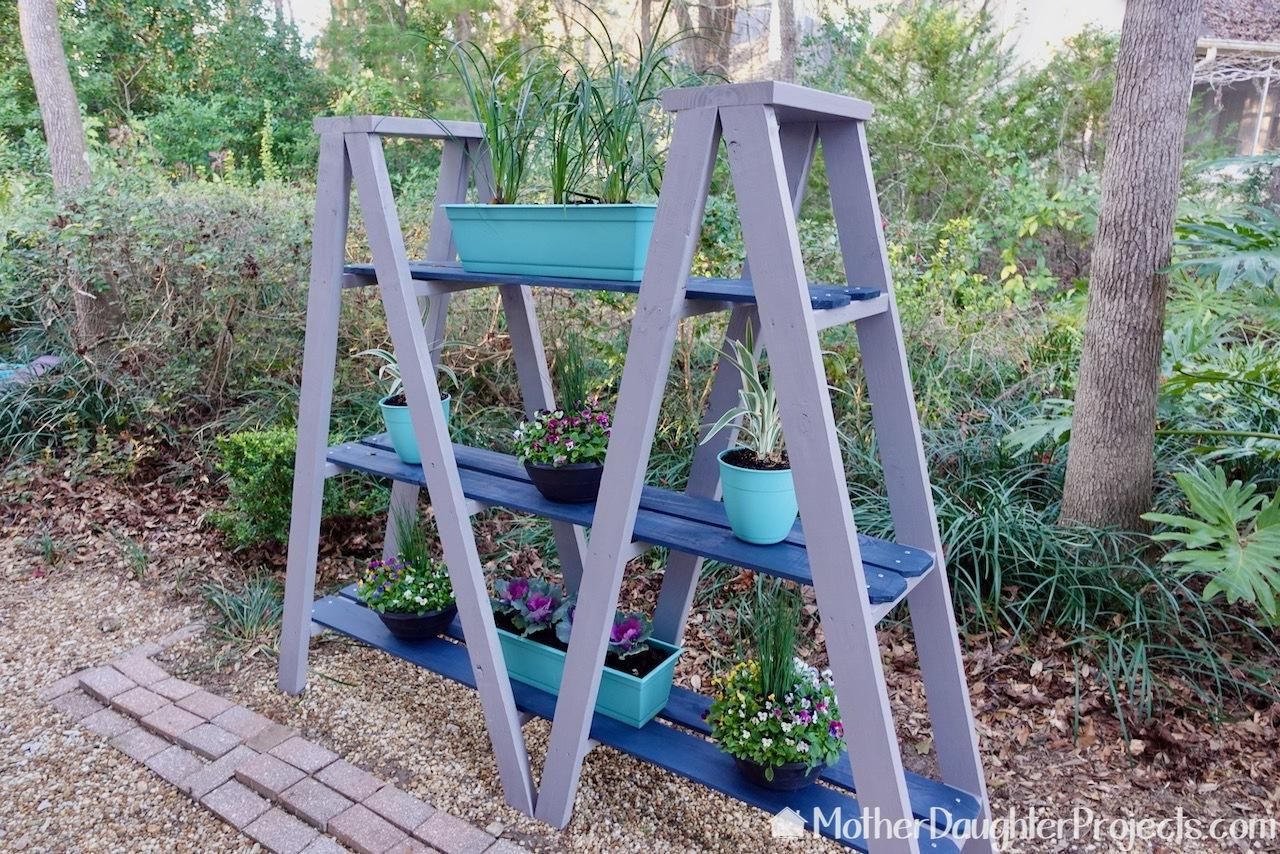 2x4 DIY Double Ladder Plant Stand : 7 Steps (with Pictures) - Instructables