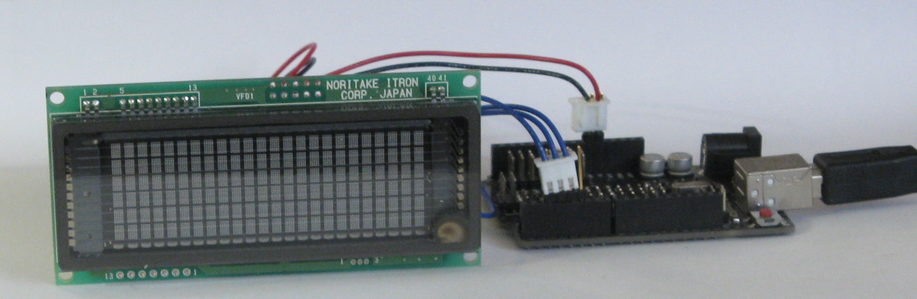 Arduino and the Noritake 24x6 VFD Module (Vacuum Fluorescent Display ...