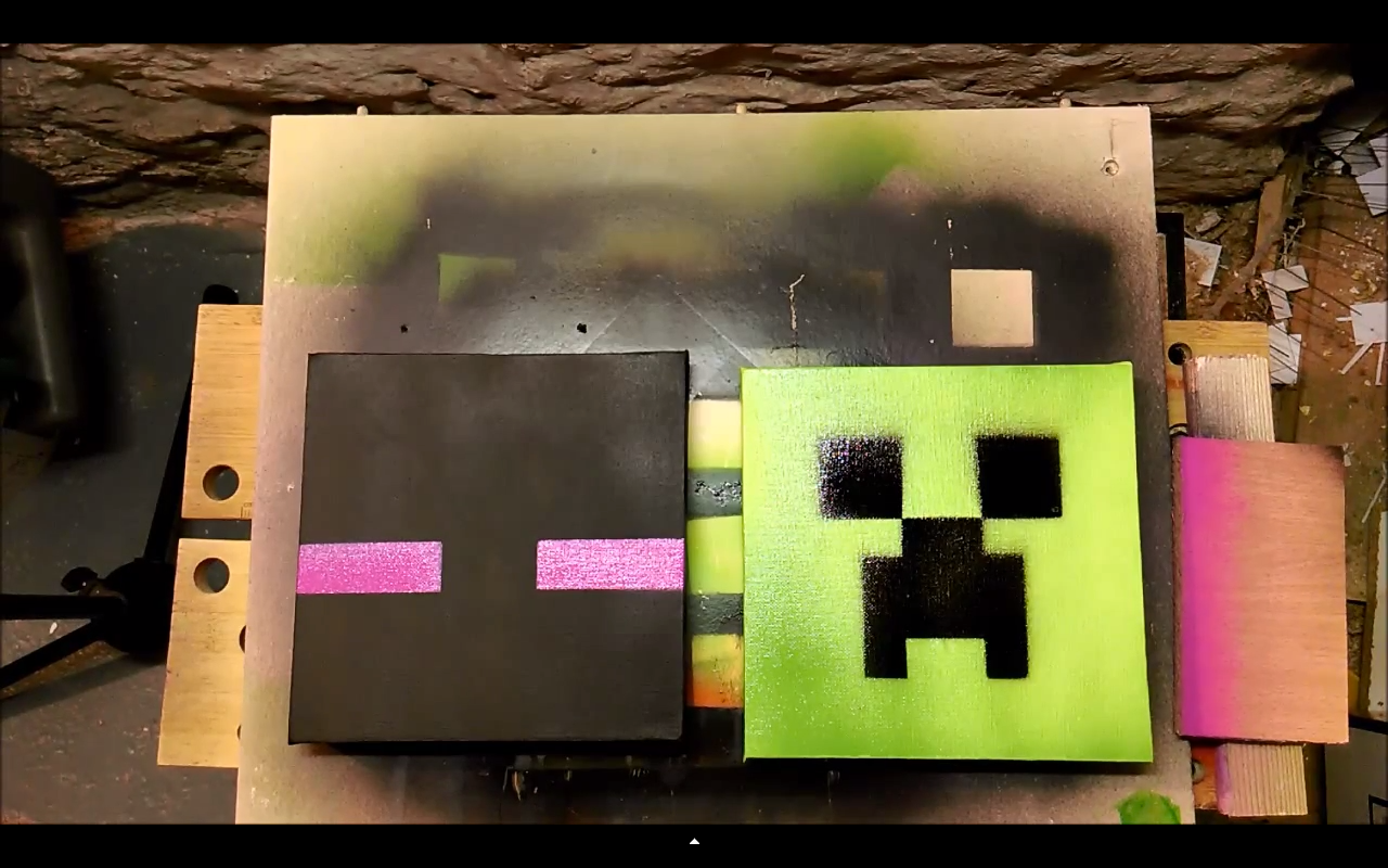 Stencil and Spray Your Own Minecraft Canvases for Cheap! : 5 Steps ...