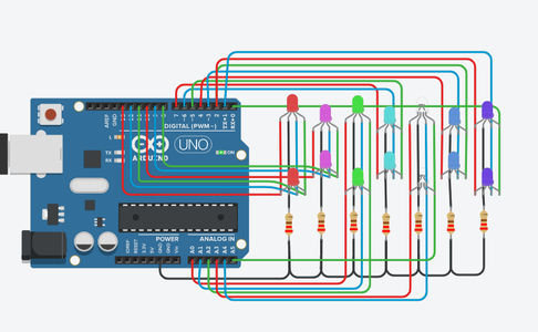 Disco Lights From RGB Using Arduino on TinkerCad : 3 Steps - Instructables