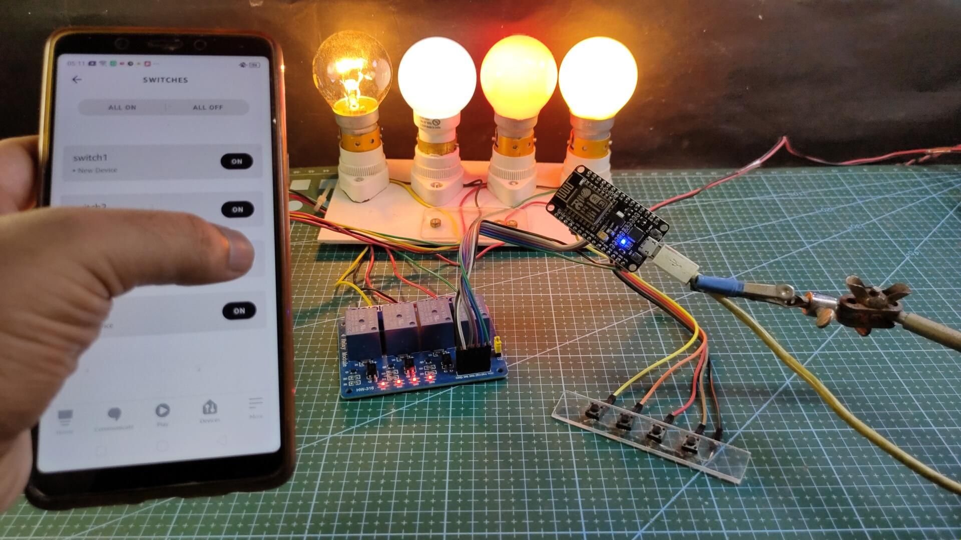 Arduino IoT Cloud ESP8266 NodeMCU Alexa Home Automation System | IoT ...