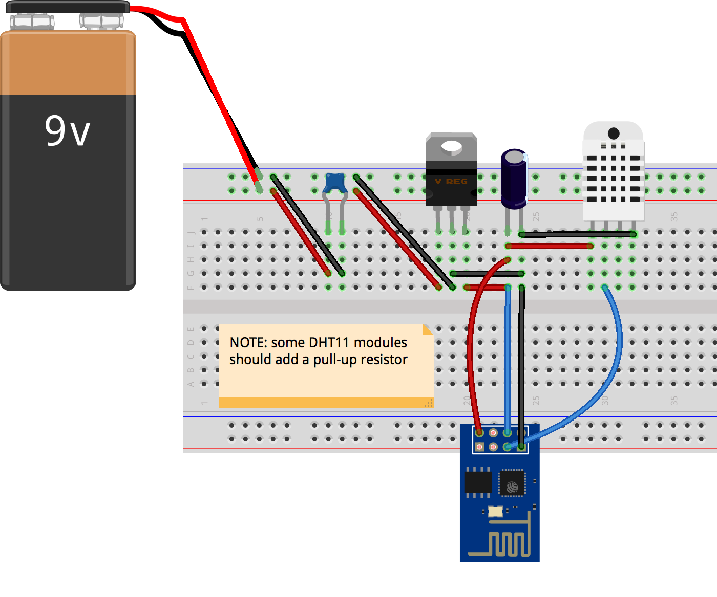 Esp8266 With Dht11 Temperature Humidity Monitor 4 Steps With Pictures Instructables