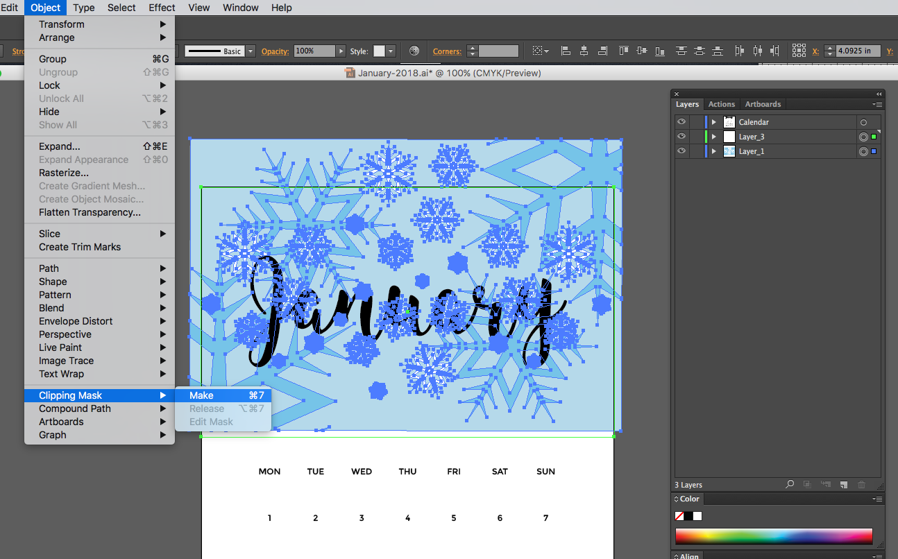 Create a Printable Calendar on Illustrator : 15 Steps (with Pictures ...