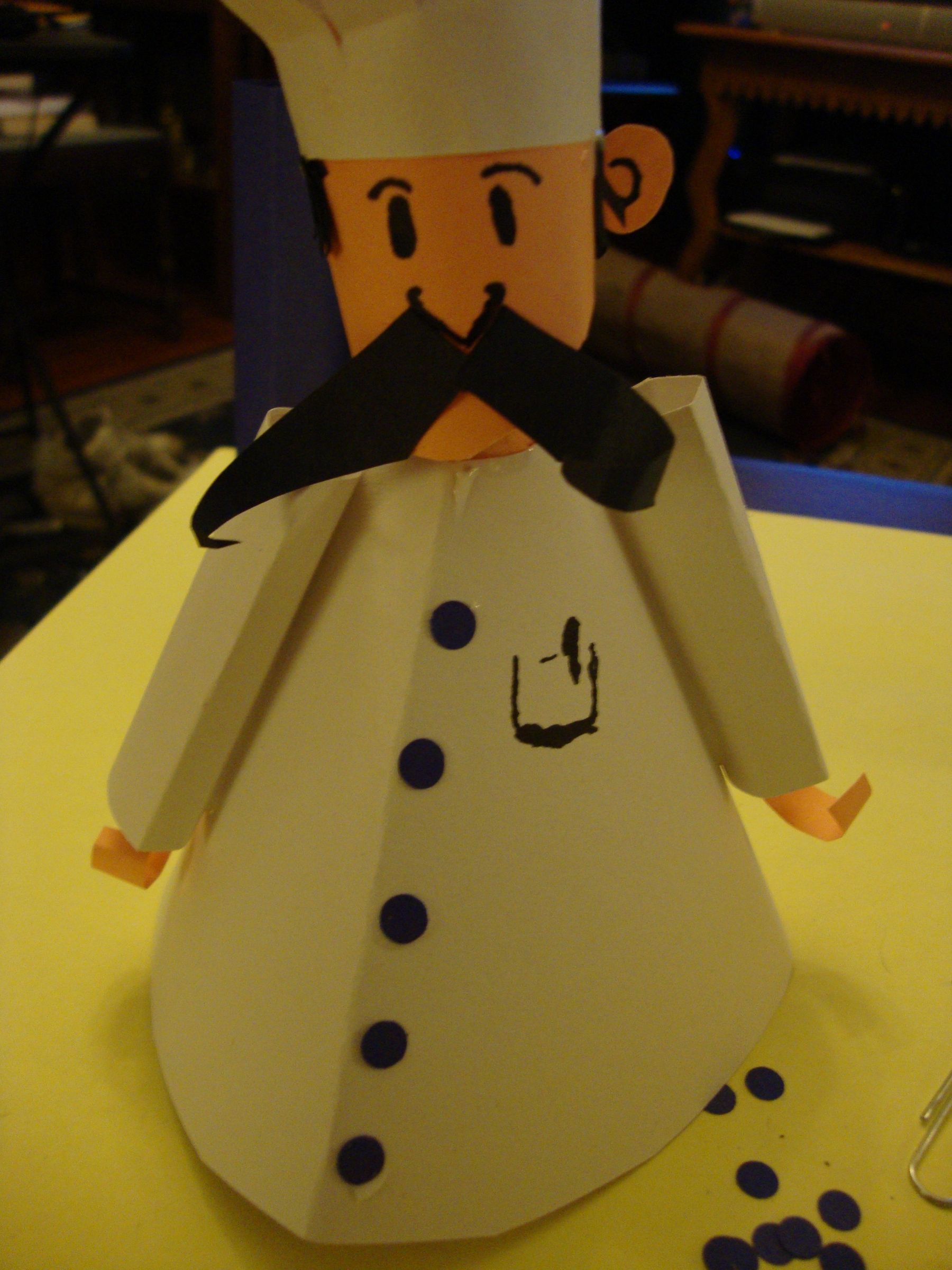 The Muffin Man or Chef Paper Craft (EASY) : 8 Steps (with Pictures ...