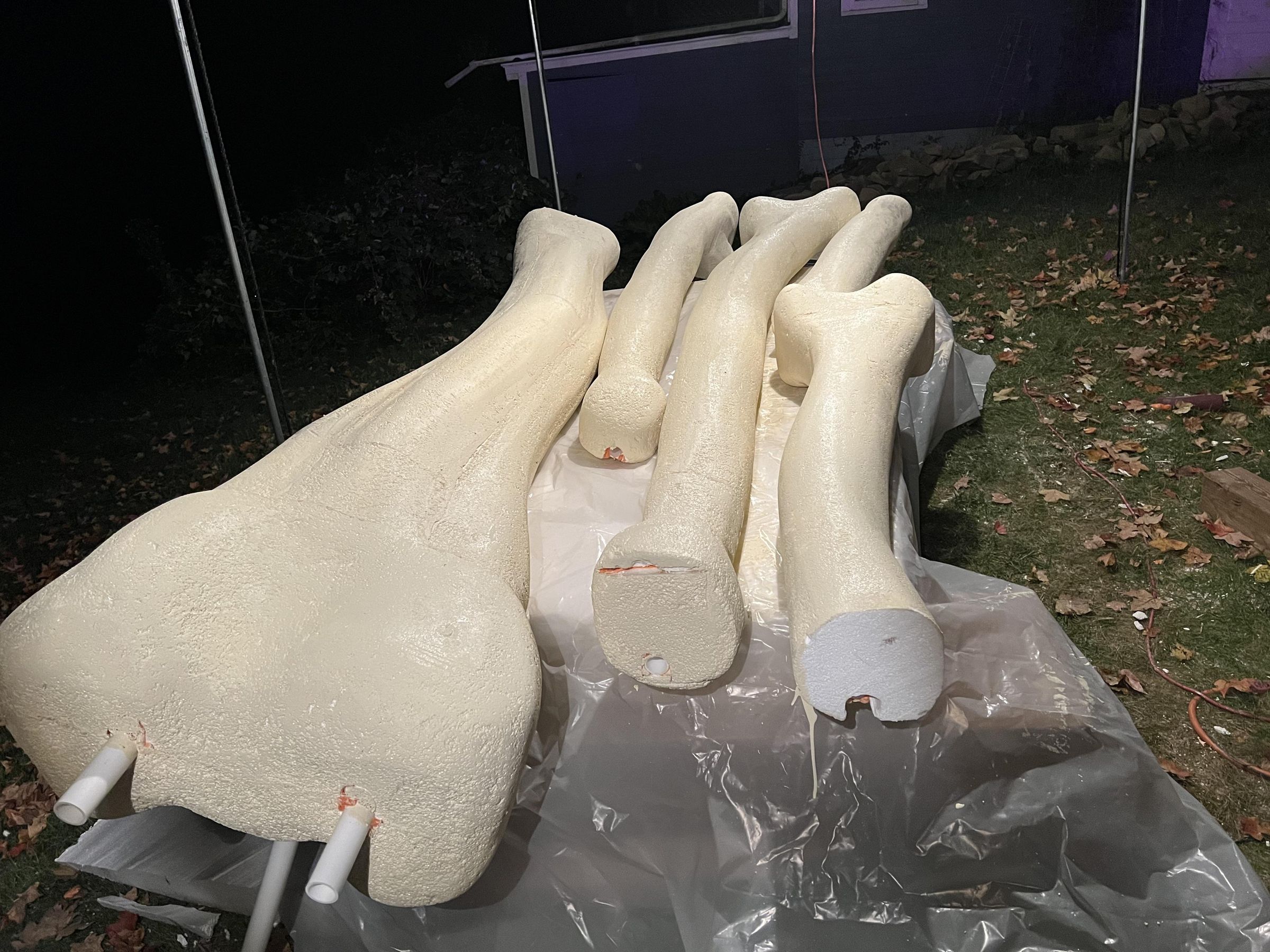 Over Sized Skeleton Breaking Out of My Home : 11 Steps (with Pictures ...