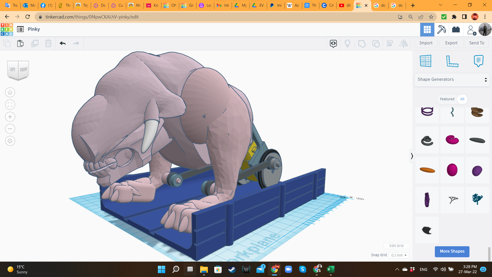 Tinkercad Robotics for School: Human-Powered Battle Beasts! : 30 Steps ...