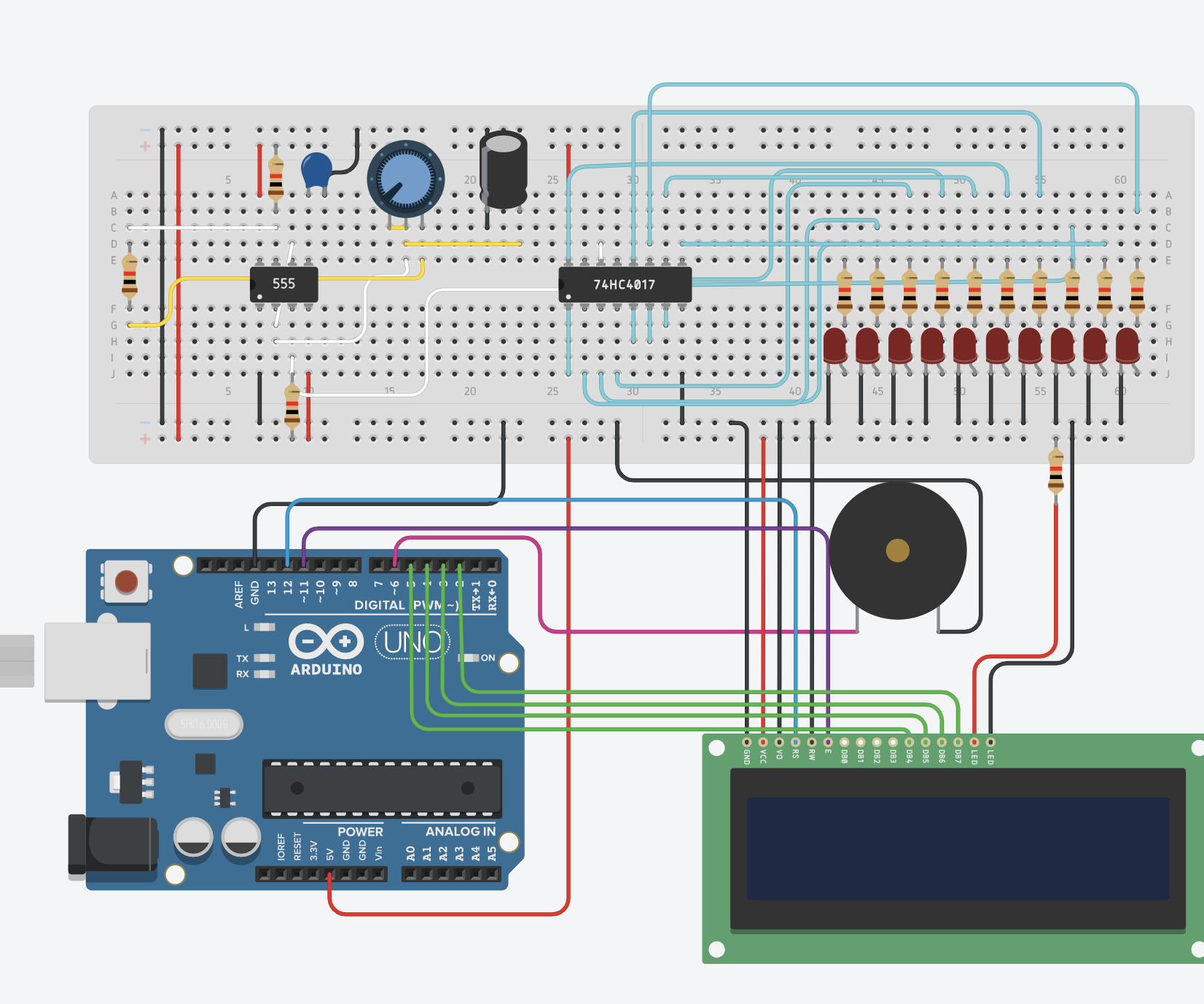 Arduino Song Player Using 555 And Decade Counter Instructables