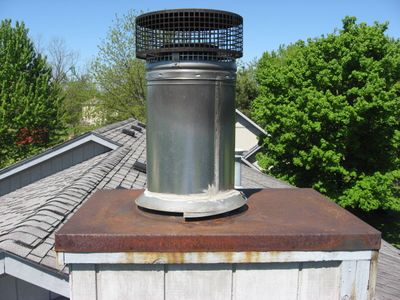 Installing a Stainless Steel Chimney Chase Cover : 9 Steps (with ...
