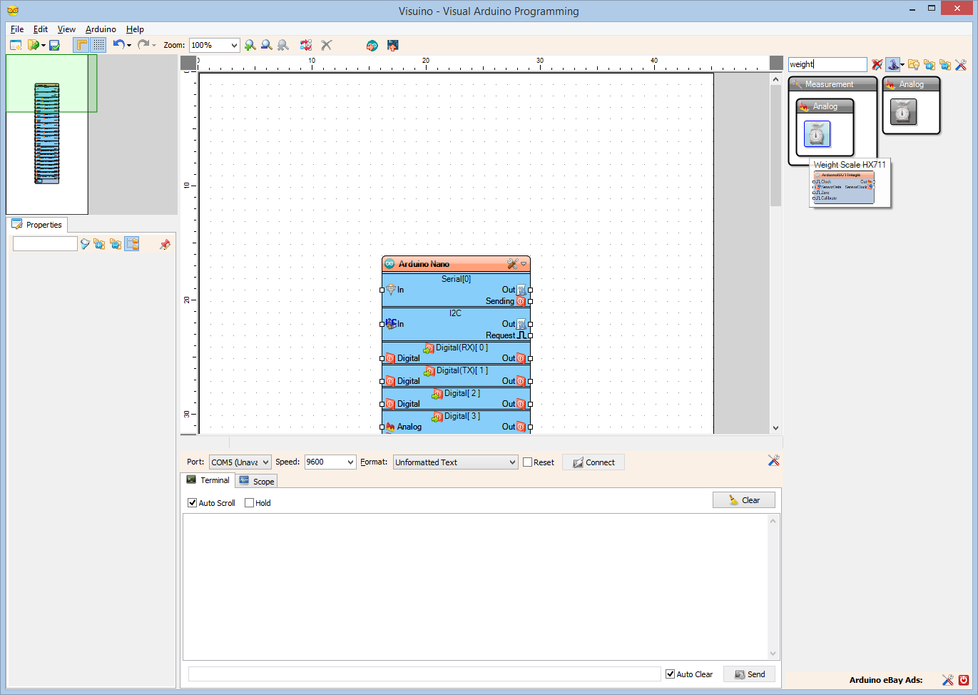 Arduino Nano and Visuino: Measure Weight With HX711 Load Cell Amplifier ...