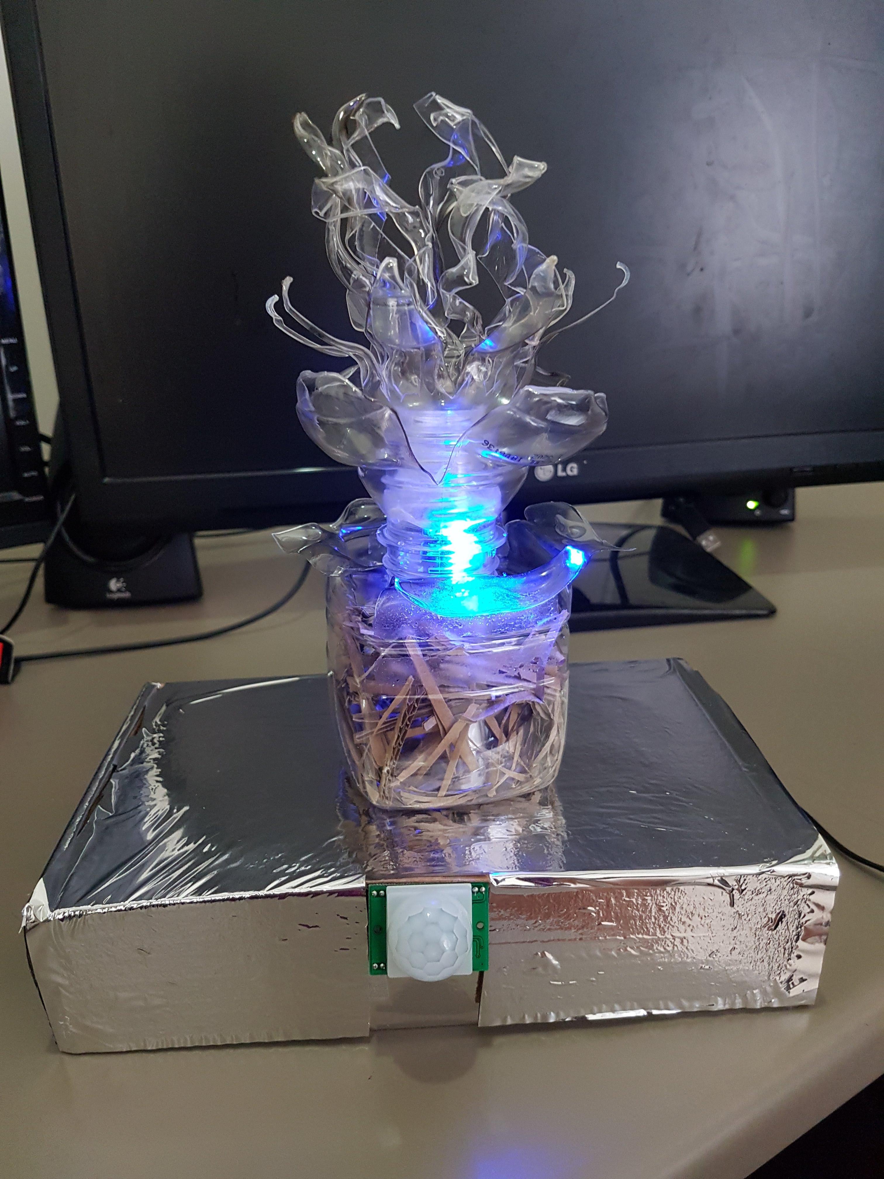 Interactive Flower Pot - Arduino Motion Activated RGB Led : 4 Steps ...