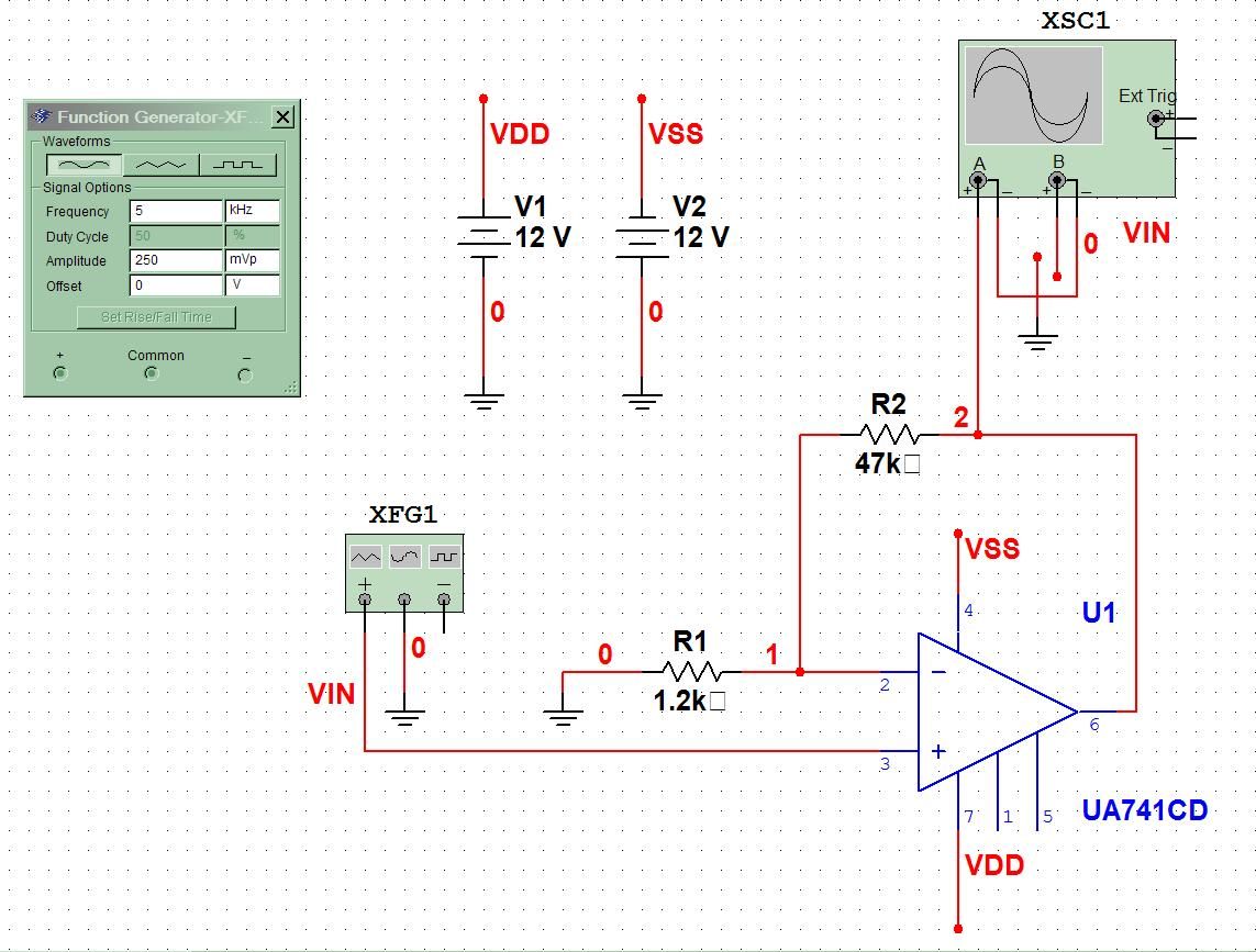 Non-inverting Amplifier With UA741 : 3 Steps - Instructables