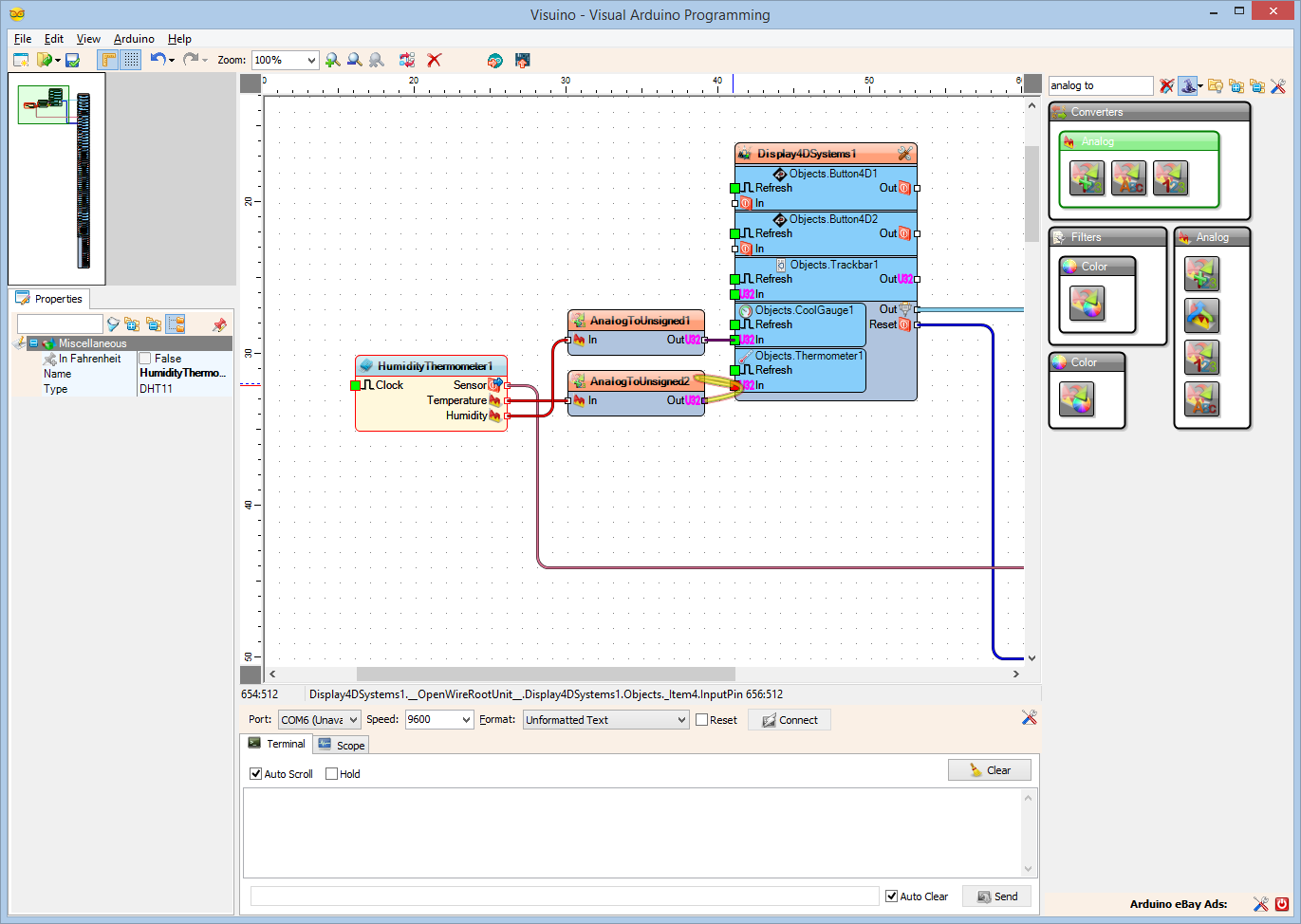 Arduino and Visuino: Connect 4D Systems ViSi Genie Smart Touchscreen ...