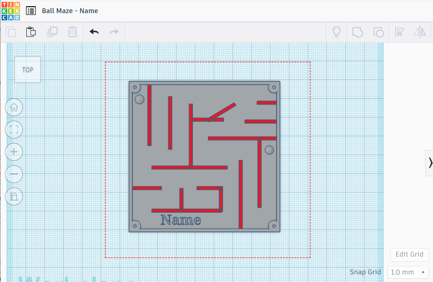 Moving Ball Maze - Tinkercad Student Project : 13 Steps (with Pictures ...