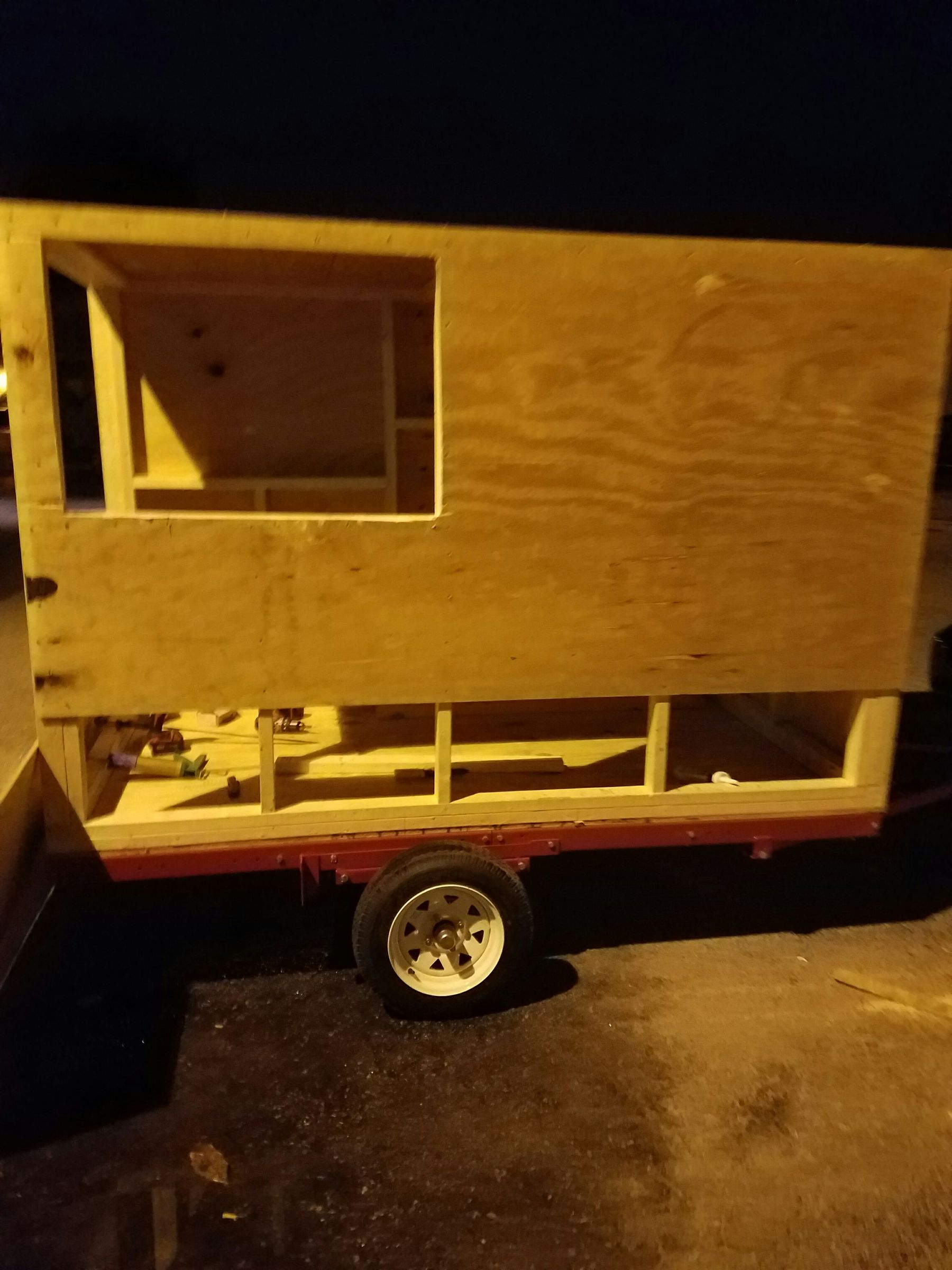 DIY 4X8 Micro-Tiny House Camper on Harbor Freight Trailer : 17 Steps ...