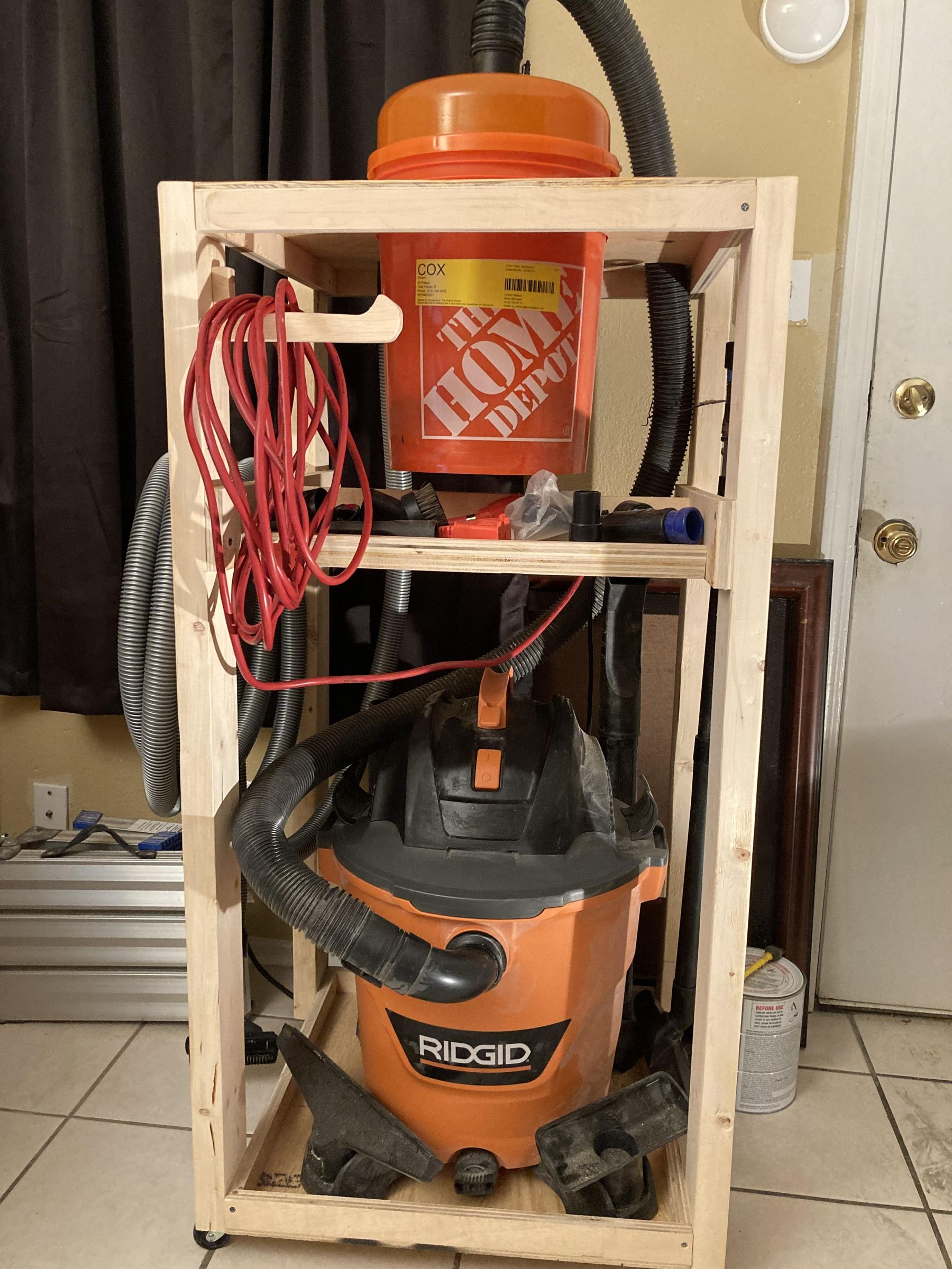 Space Saving Mobile Dust Collection Cart With Storage : 13 Steps ...