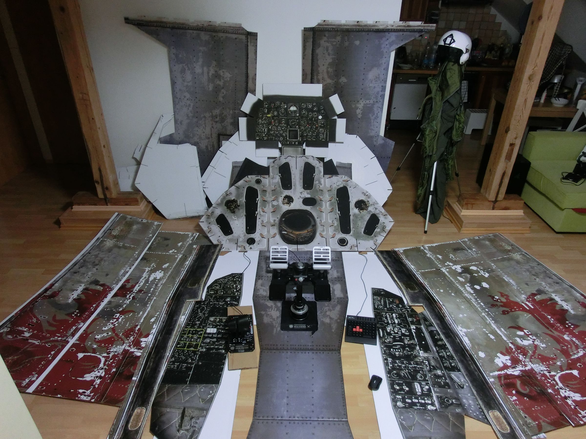 Full Scale Fighter Jet Cockpit From Cardboard : 7 Steps (with Pictures ...