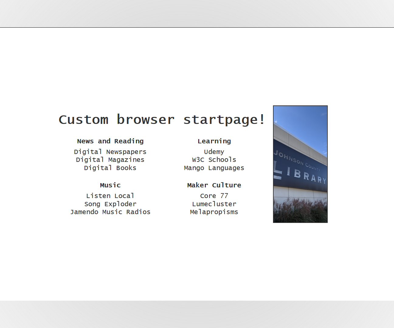Make Yourself a Custom, Minimalistic Startpage! : 10 Steps - Instructables