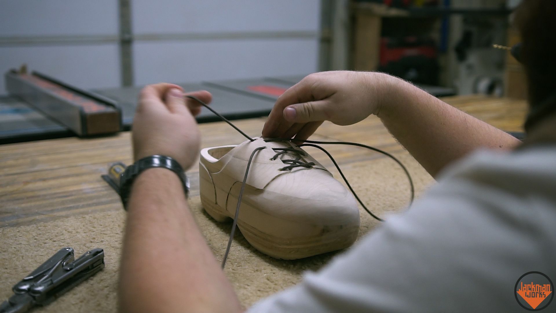 Pallet Wood Clog Work Boots (with a Wheel in the Heel!) : 21 Steps ...