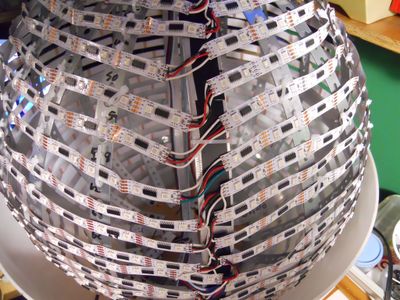 Spherical LED Matrix - Sphere Shaped LED Screen From LED Pixel Strip ...