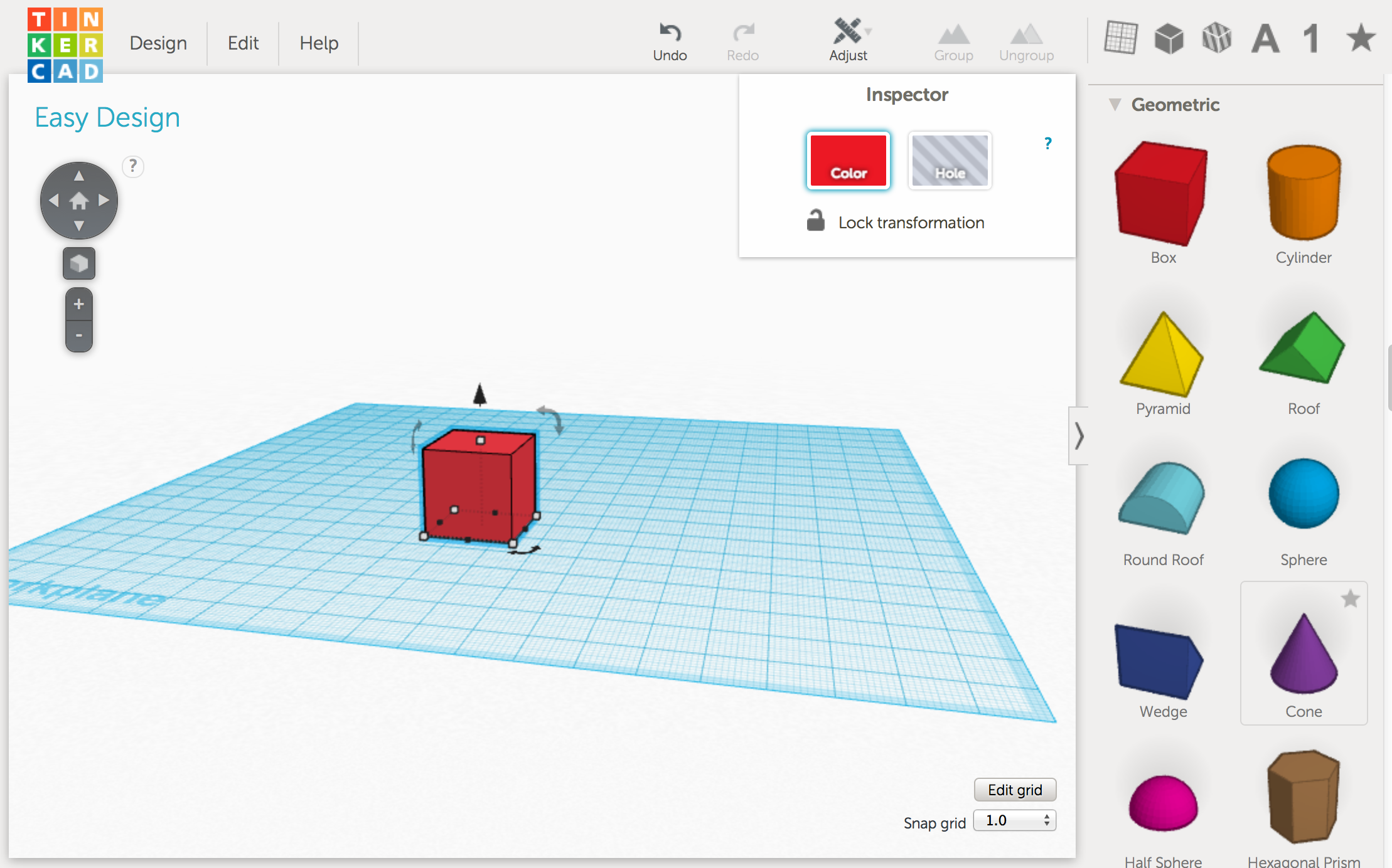 How to Use Tinkercad: Simple Design With Geometric Shapes and Holes for ...
