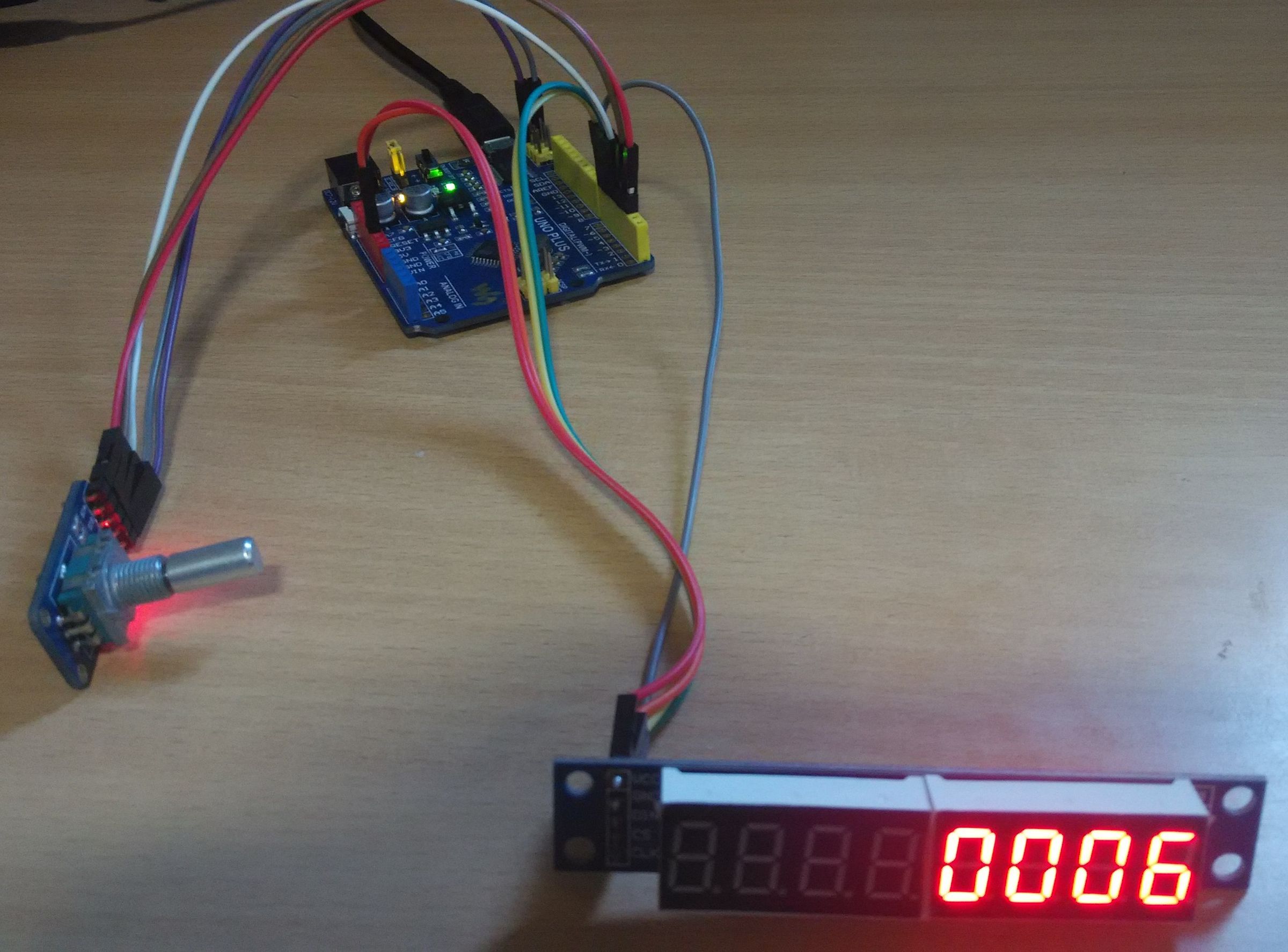 Arduino, KY-040 Rotary Encoder and MAX7219 Interface : 3 Steps ...