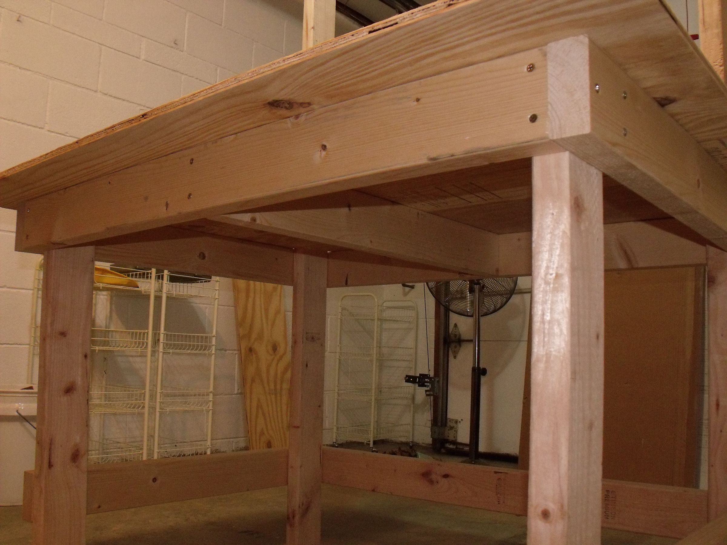 Build Garage Work Table With Attached Shelves : 7 Steps - Instructables