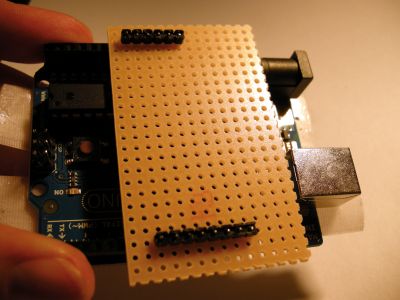 Stripboard Arduino Shield for Programming ATtiny45 and ATtiny85 : 6 ...