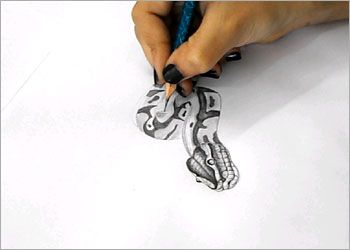 3D Drawings : How to Make 3d Snake Step by Step : 4 Steps - Instructables