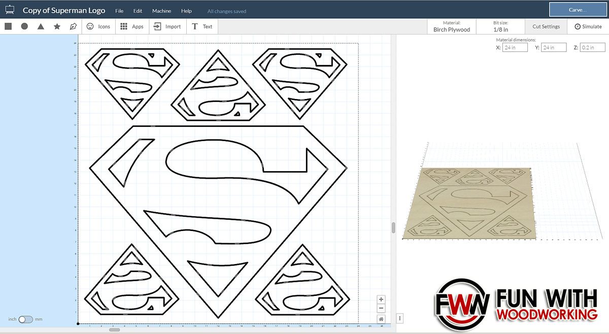 Project - CNC Superman Logos : 5 Steps (with Pictures) - Instructables
