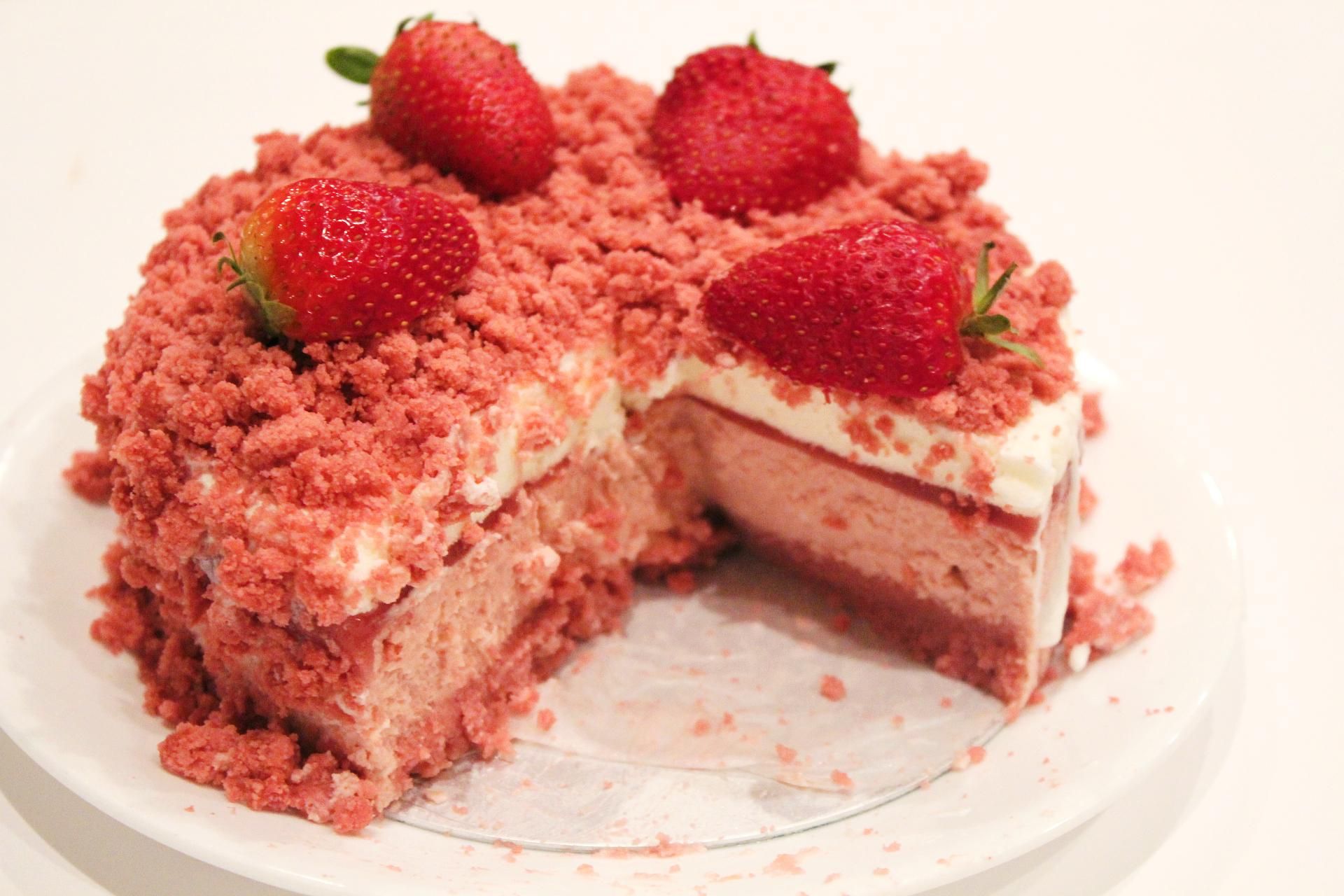 Strawberry Double Fromage Cheesecake : 4 Steps (with Pictures ...